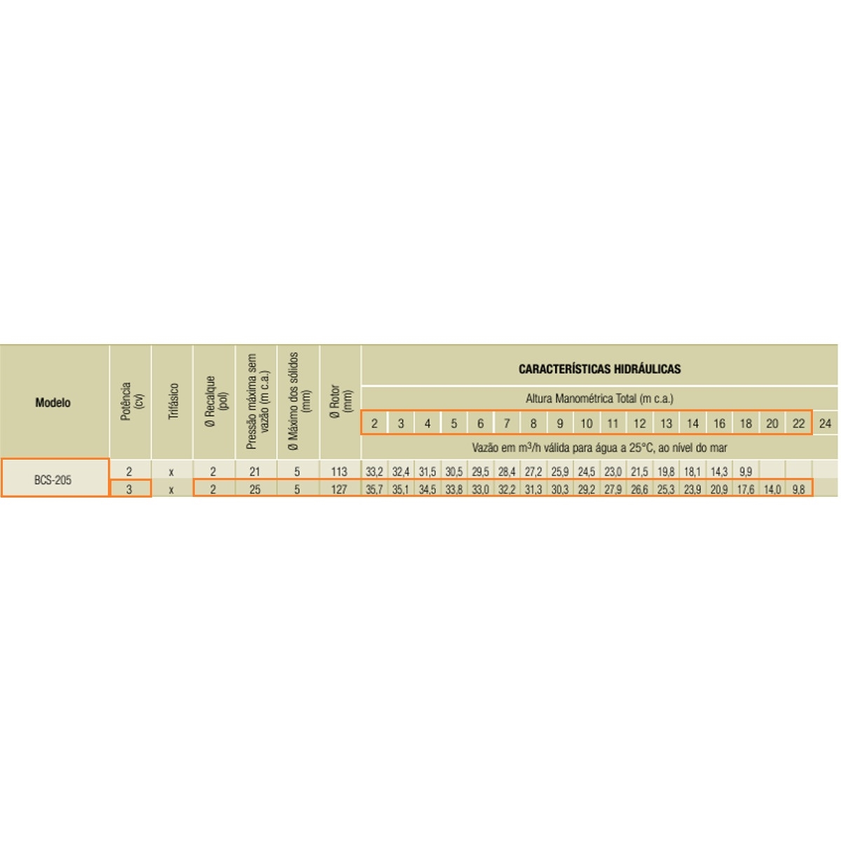 Bomba Submersível Schneider Bcs-205 3 Cv Trifásica 220v
