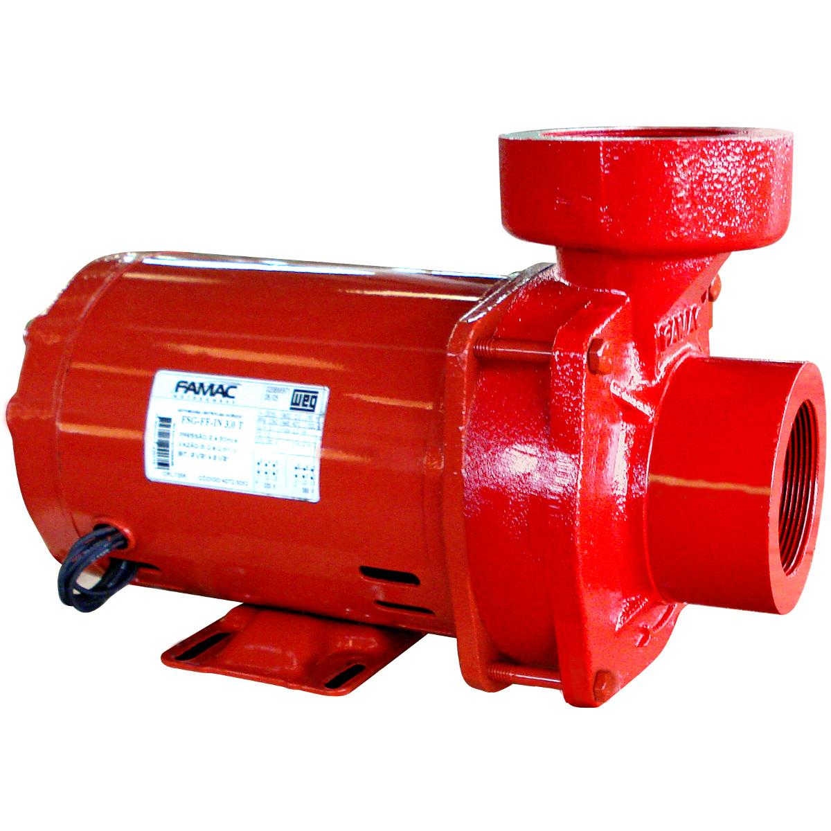 Bomba Para Incêndio Fsg-In Famac 2 1/2" X 2 1/2" 100mm 1,5cv Trifásica 220/380/440v Rosca