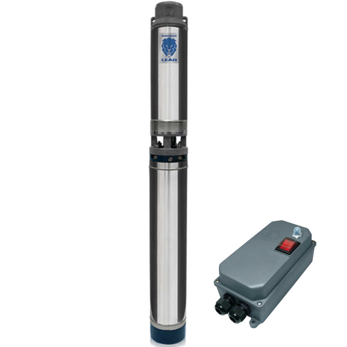 Bomba Submersa Leão 4r5pa-09 230 1,5 Cv Monofásica 220v - com Control Box