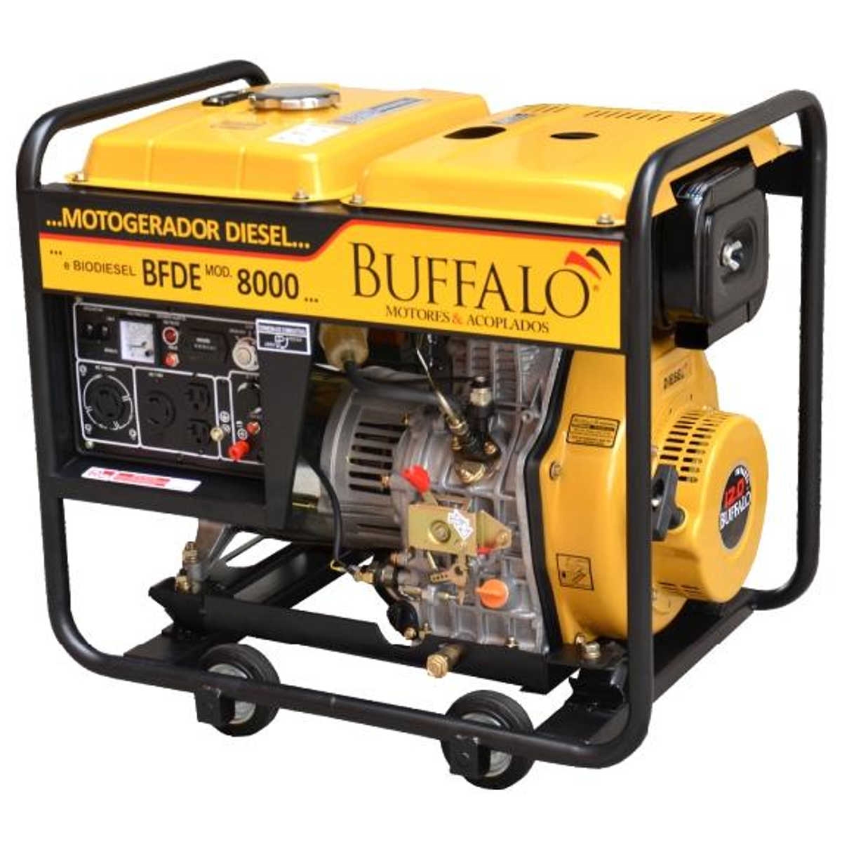 Gerador de Energia Buffalo Bfde 8000 13 Cv Monofásico 110v/220v Partida ...