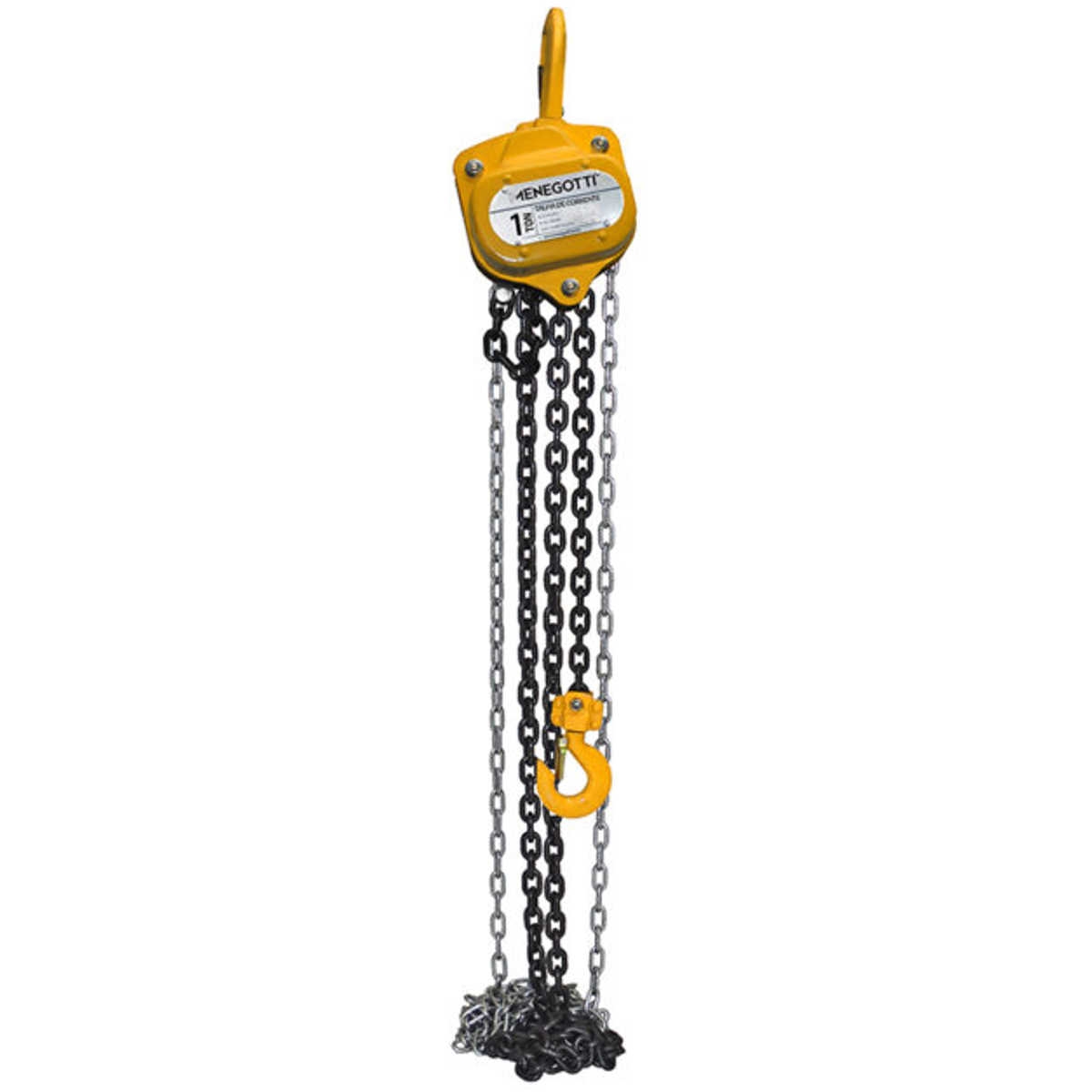Talha Manual de Corrente Menegotti Mtc 1 Tonelada com 3 Metros