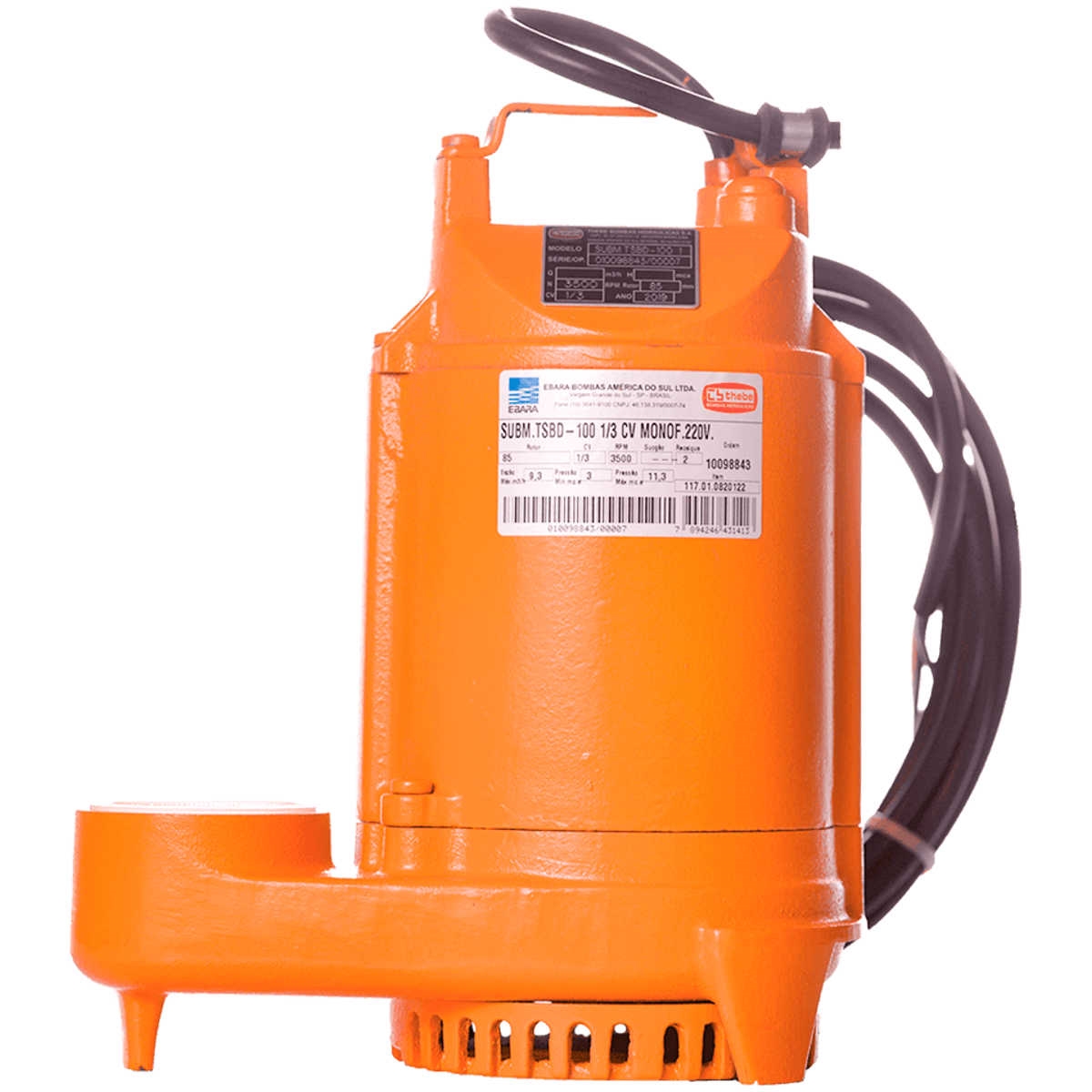 Bomba Submersível Thebe Tsbd-100 1/3 Cv Monofásica 220v