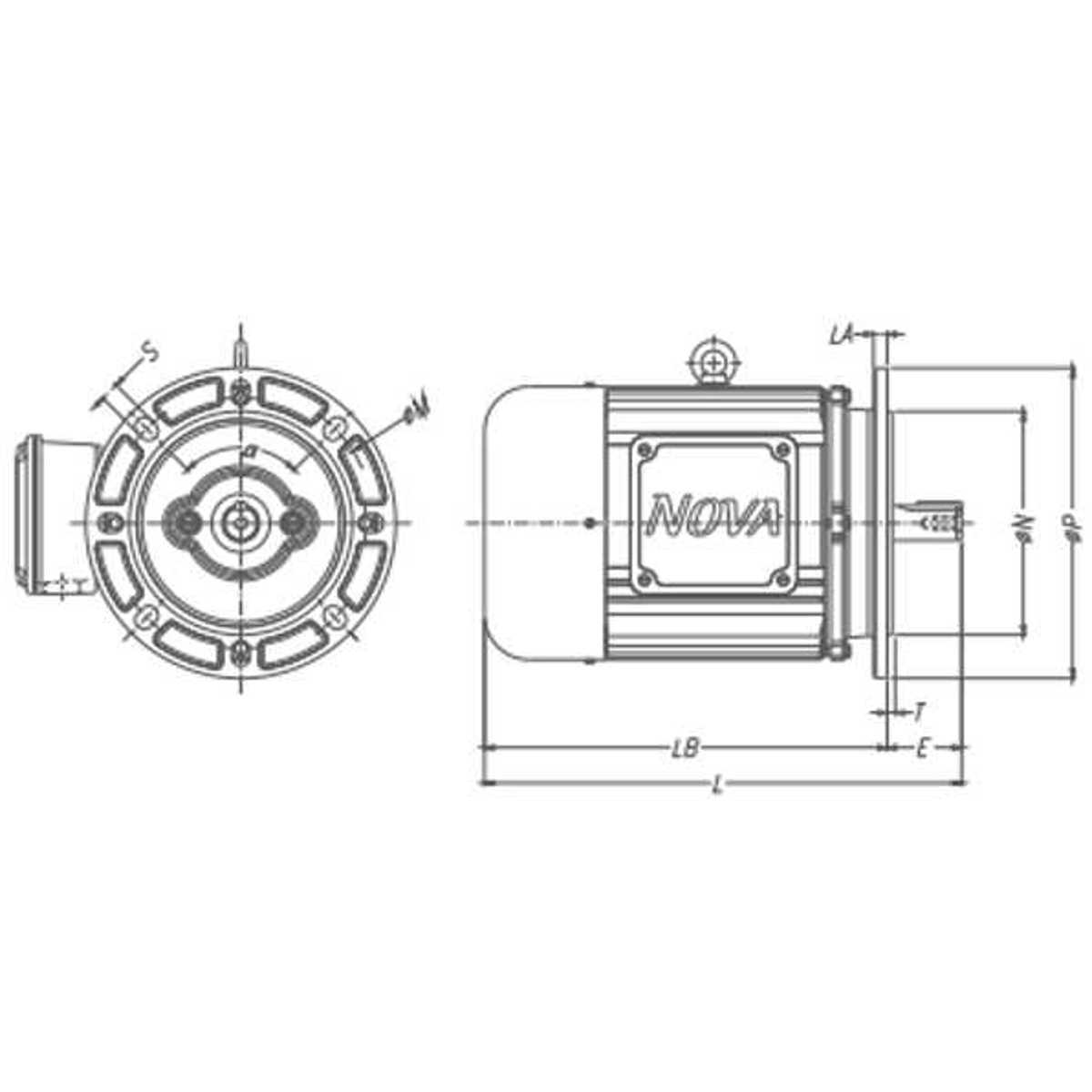 Motor Eletrico Nova Motores 5cv 2 Polos Trifasico 380/660 Ip56