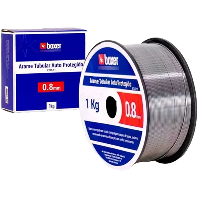 Arame Para Solda Boxer Tubular Aem E71t-11 Er70s-6 0,8mm 1kg