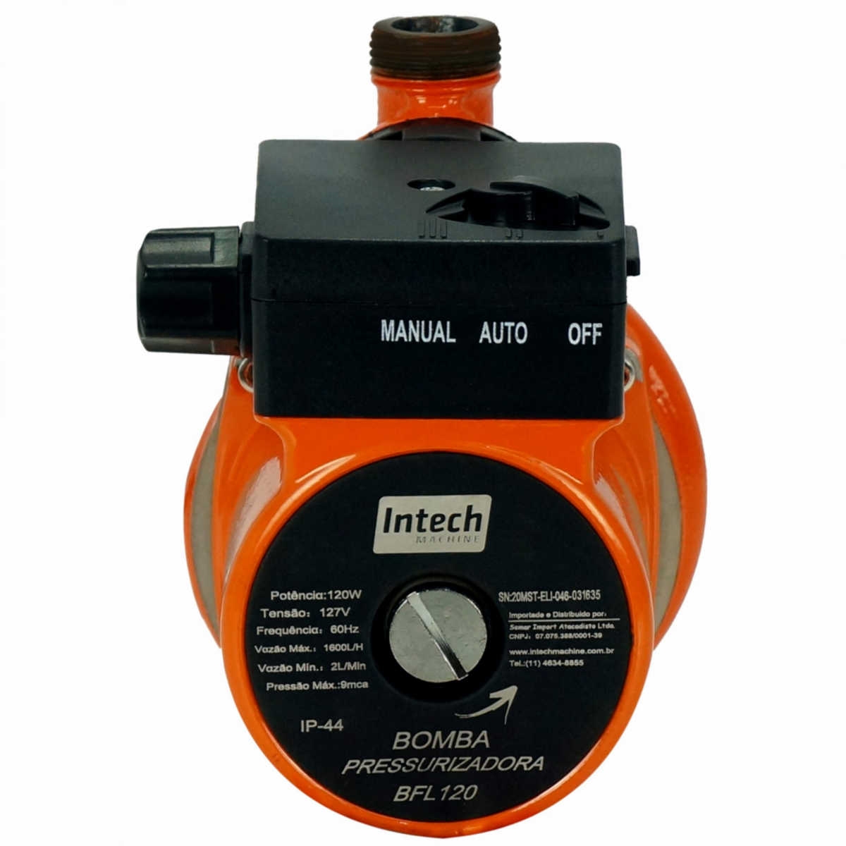 Bomba Pressurizadora Intech Machine Bfl120 120w Monofasica 127v