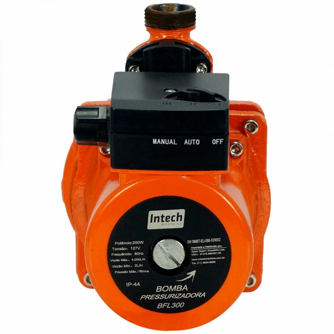 Bomba Pressurizadora Intech Machine Bfl300 0,4cv Monofasica 127v