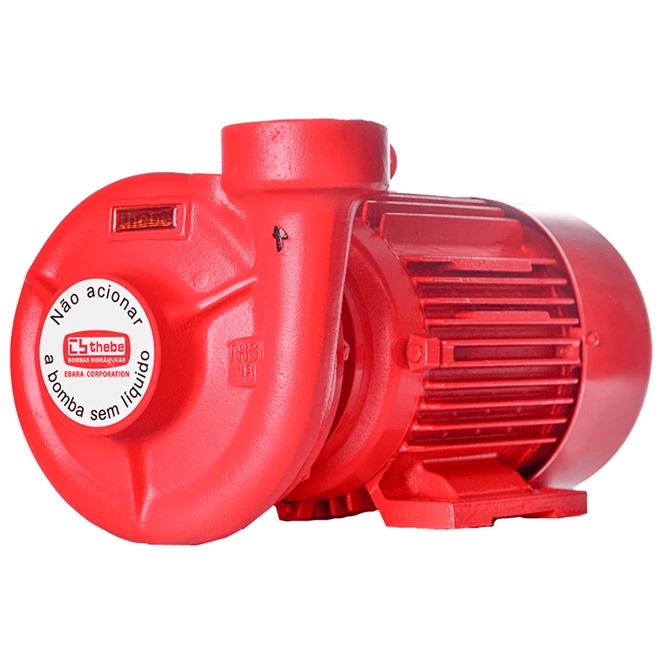 Bomba Monoestagio Thebe Thsi-18 7,5 Cv Trifasica 220v/380/440v Ip-55 Motor Nova Rt 163 Vermelha