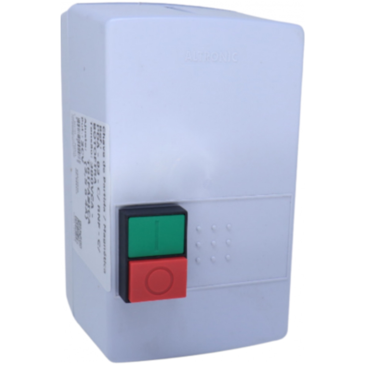 Chave de Partida Direta Altronic PDA 01 4CV Corrente de 16 25A Monofasica 220VCA com Chave de 3 Po