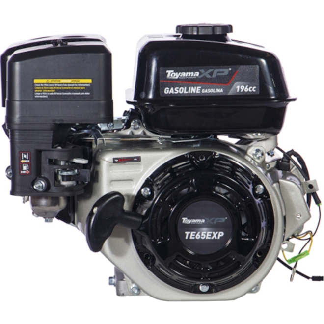 Motor a Gasolina Toyama TE65E 4 Tempos 6,5CV 196CC com Eixo Chavetado e ...