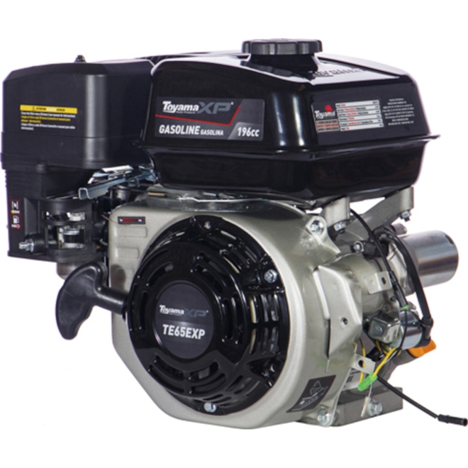 Motor a Gasolina Toyama TE65E 4 Tempos 6,5CV 196CC com Eixo Chavetado e ...