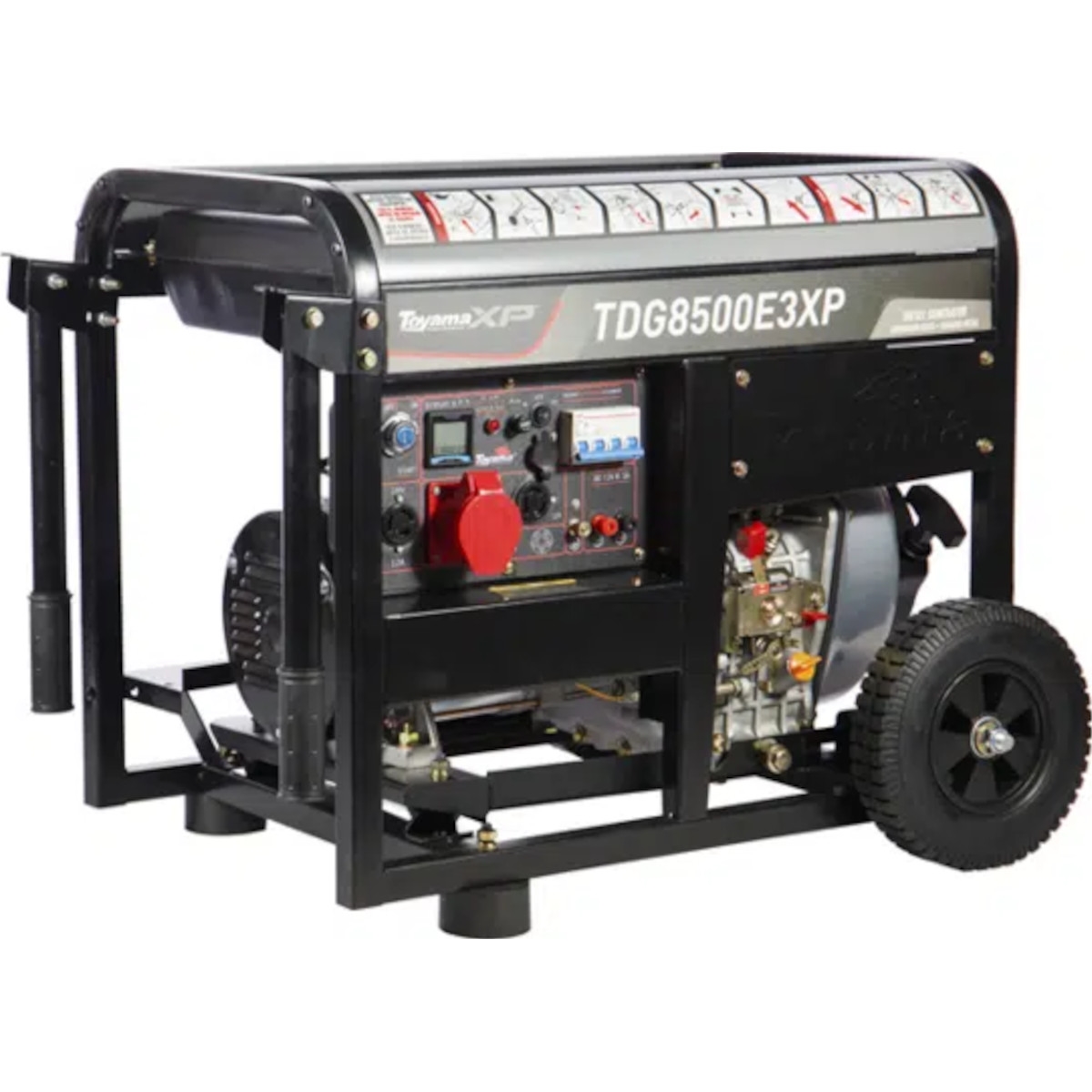 Gerador a Diesel Toyama TDG8500E3XP 4 Tempos Silent 7,5KVA Trifasico 380V AVR e Partida Eletrica